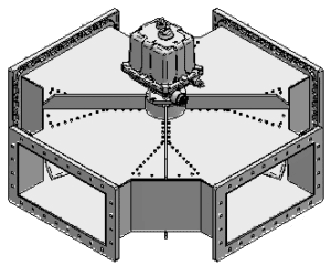 Waveguide WR 1500 4-Port Motorized Switch - Dielectric