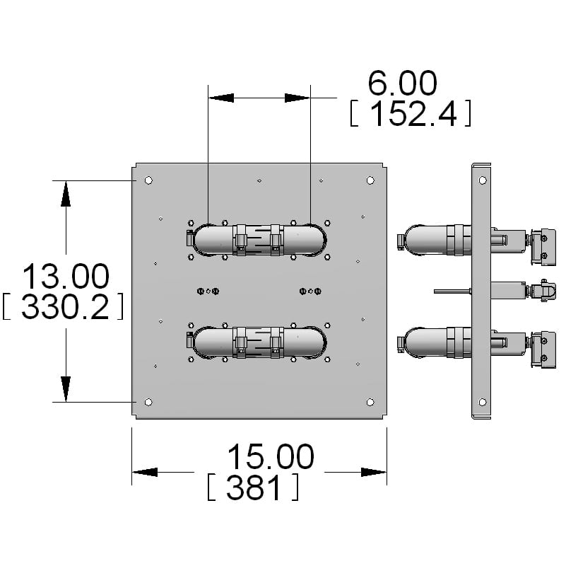 Coaxial 4-Port Patch Panel - Dielectric